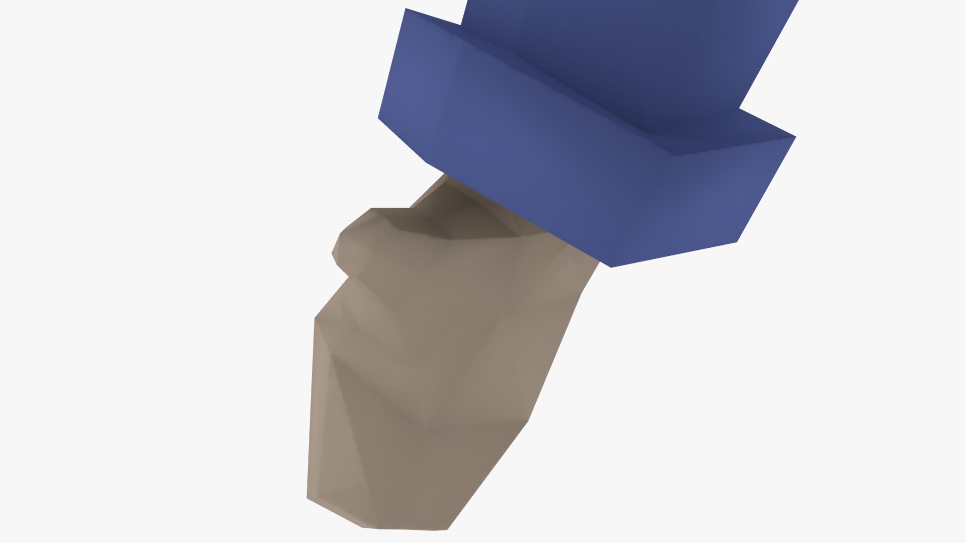flat character 3d obj
