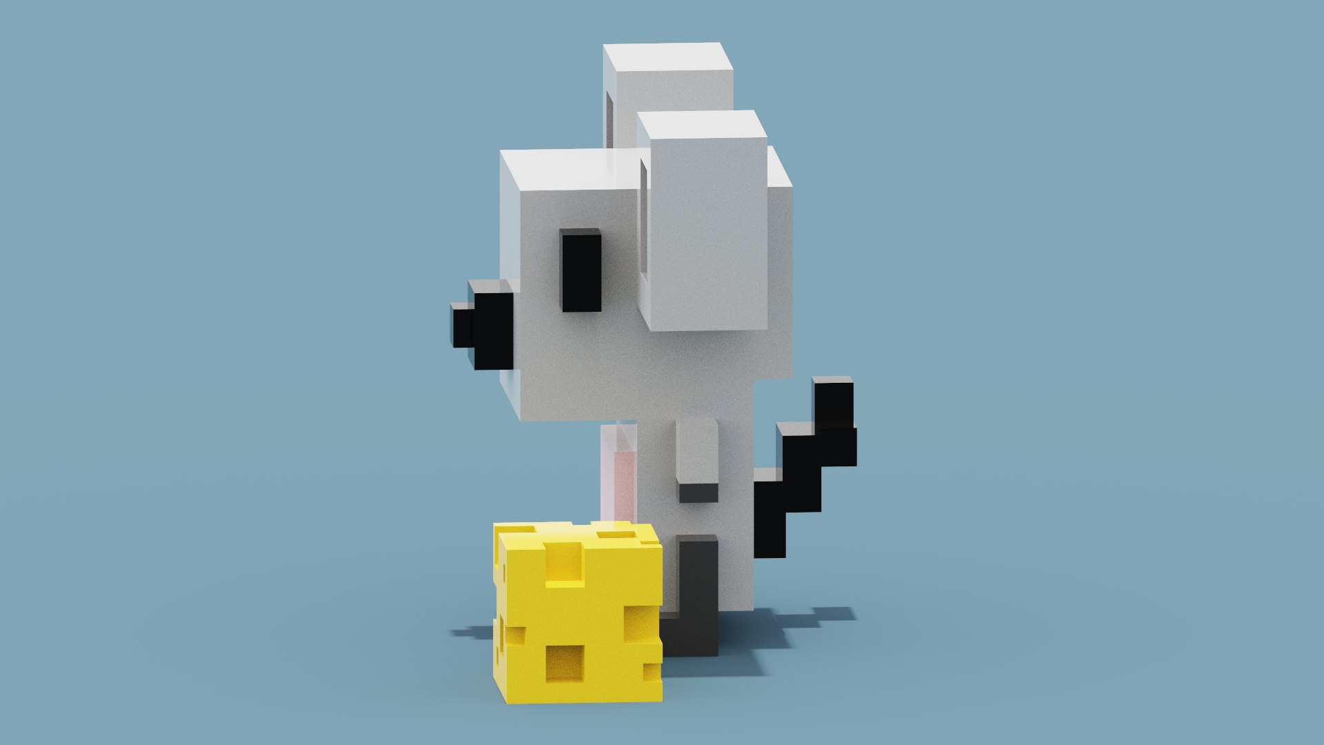 3D Voxel Mouse And Cheese - TurboSquid 1916077