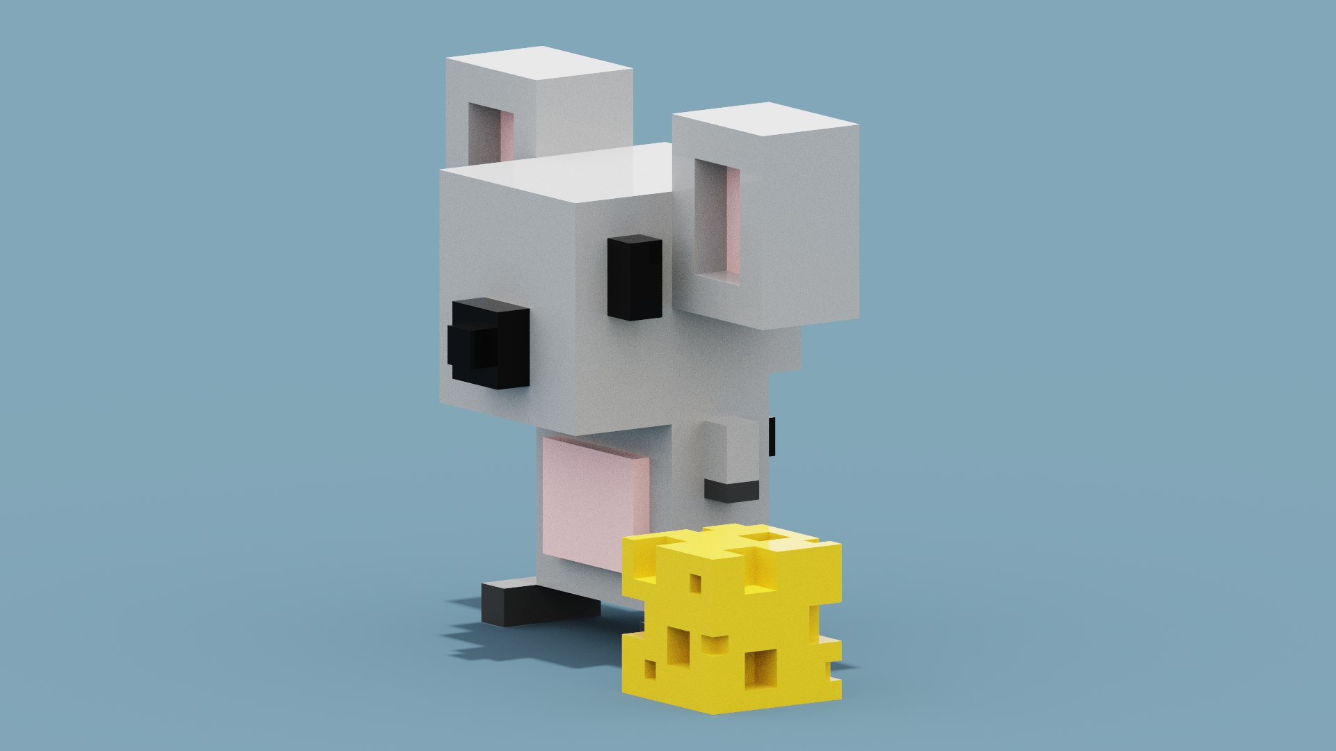 3D Voxel Mouse And Cheese - TurboSquid 1916077