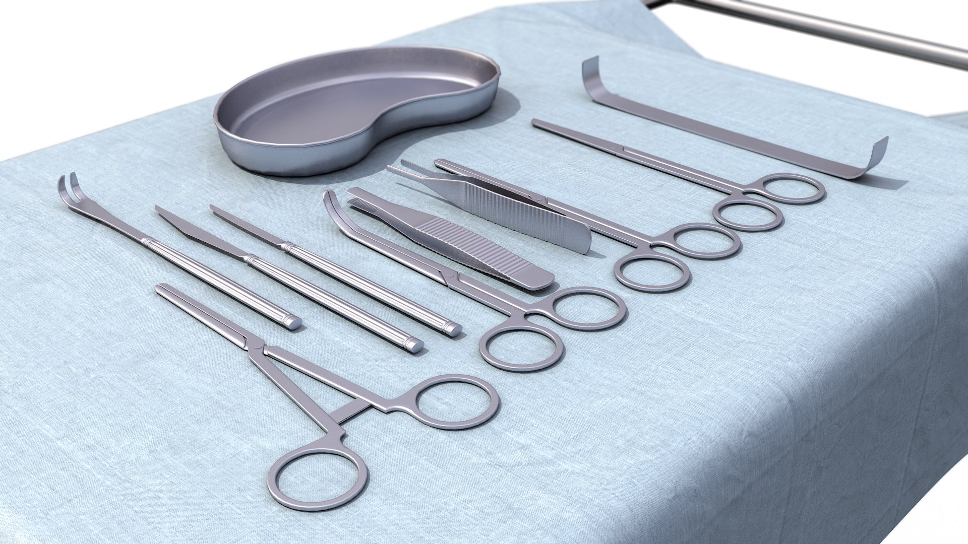 Surgery Back Table 3D Model - TurboSquid 2106270