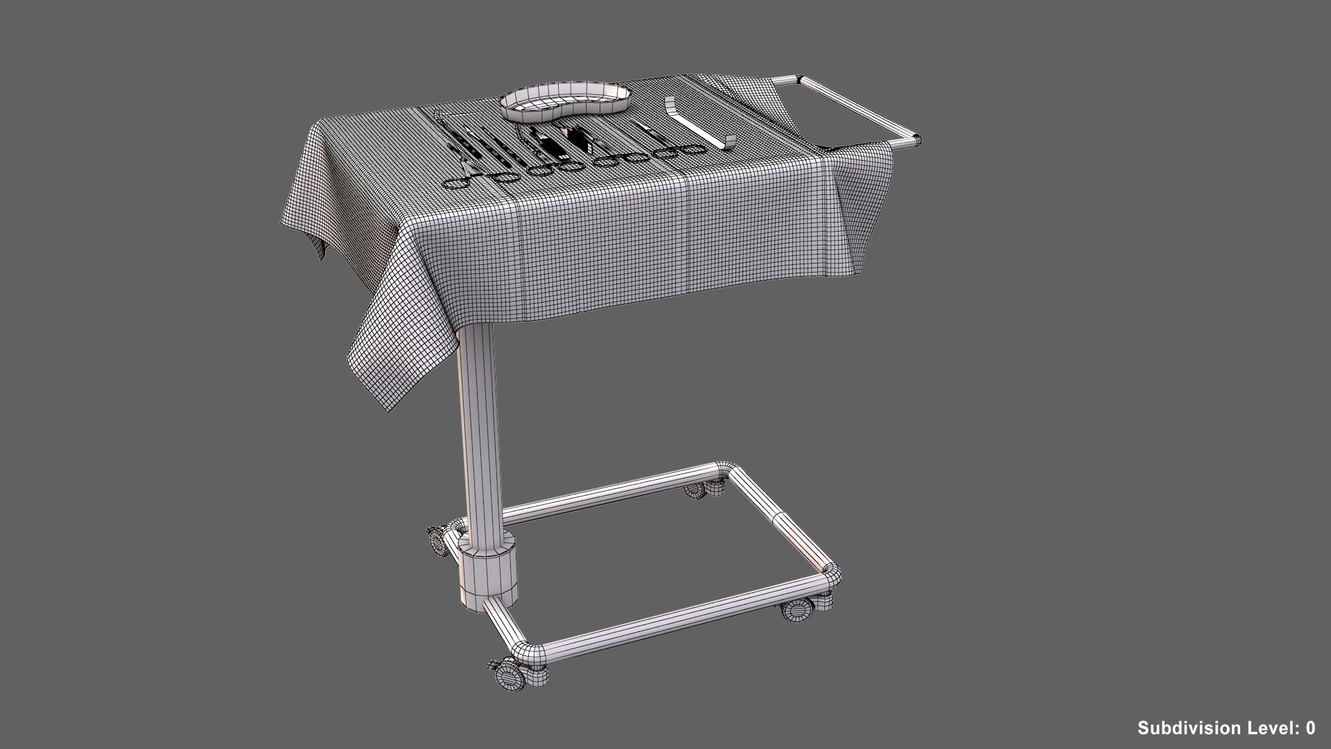 Surgery Back Table 3D Model - TurboSquid 2106270