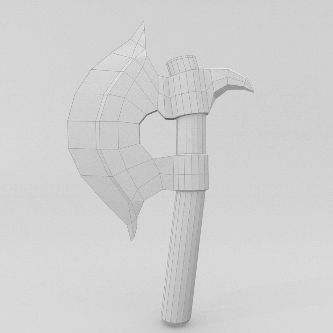 3d Model Medieval Hand Axe