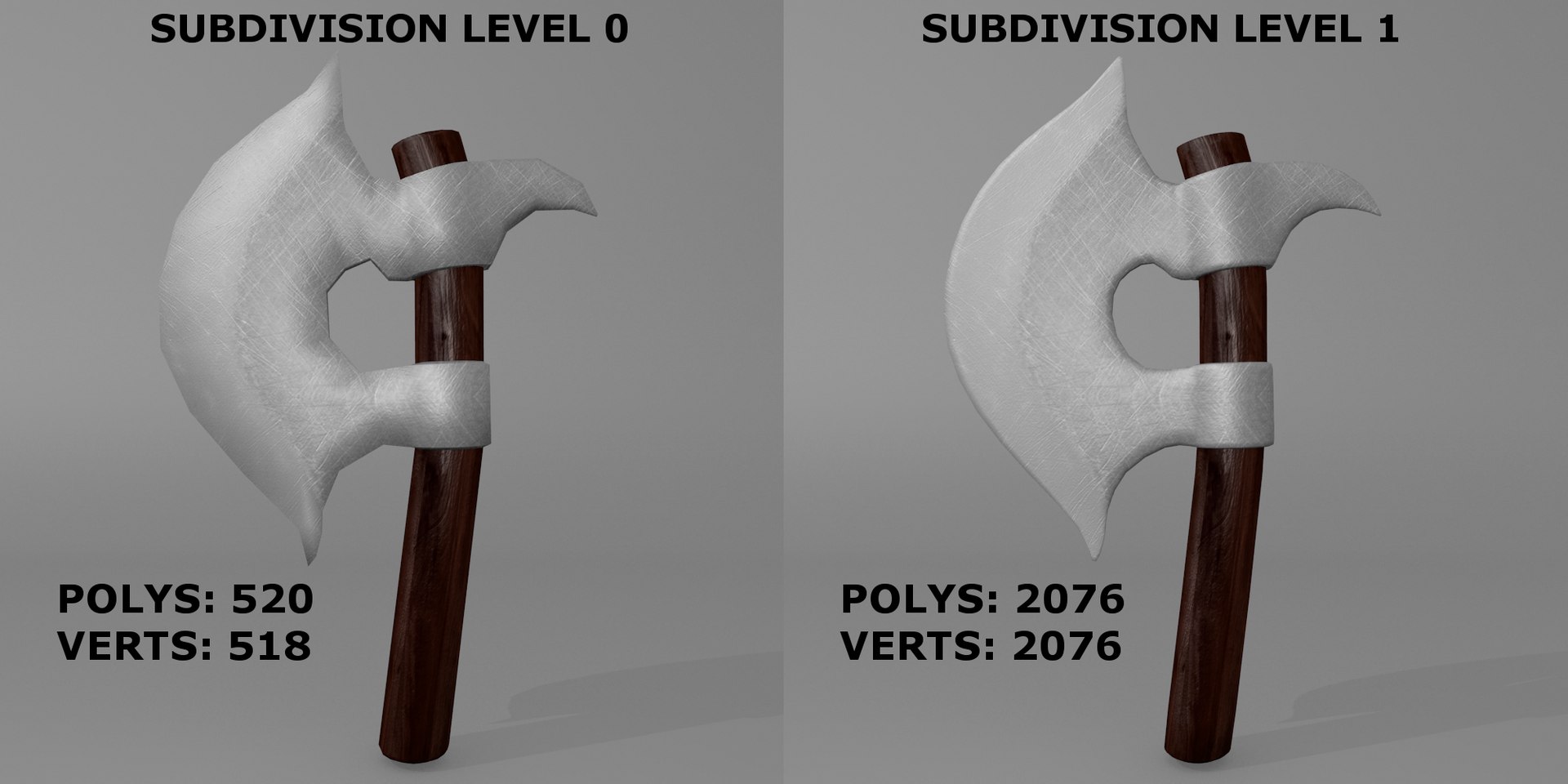 3d Model Medieval Hand Axe