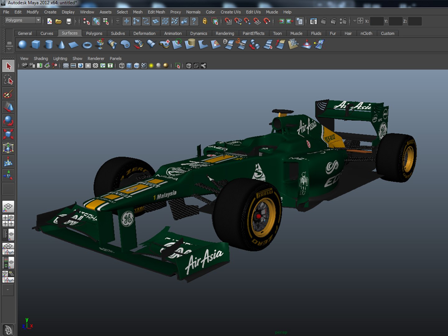 3d model f1 caterham ct01