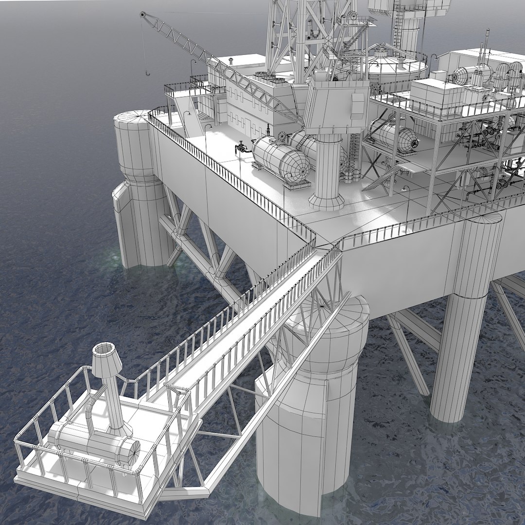 Oil Platform Model - TurboSquid 1149624