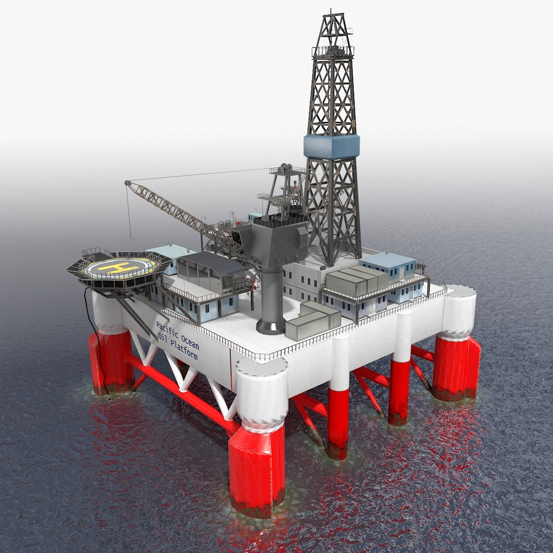 Oil Platform Model - TurboSquid 1149624