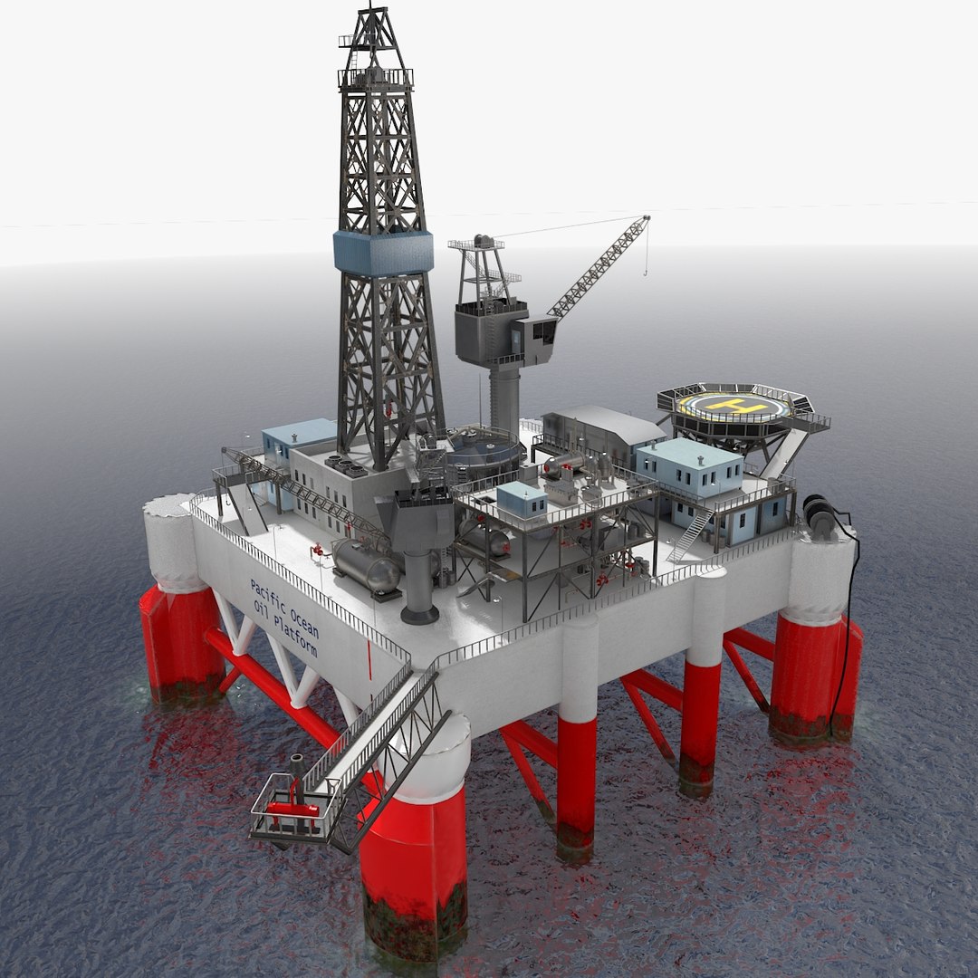 Oil Platform Model - TurboSquid 1149624