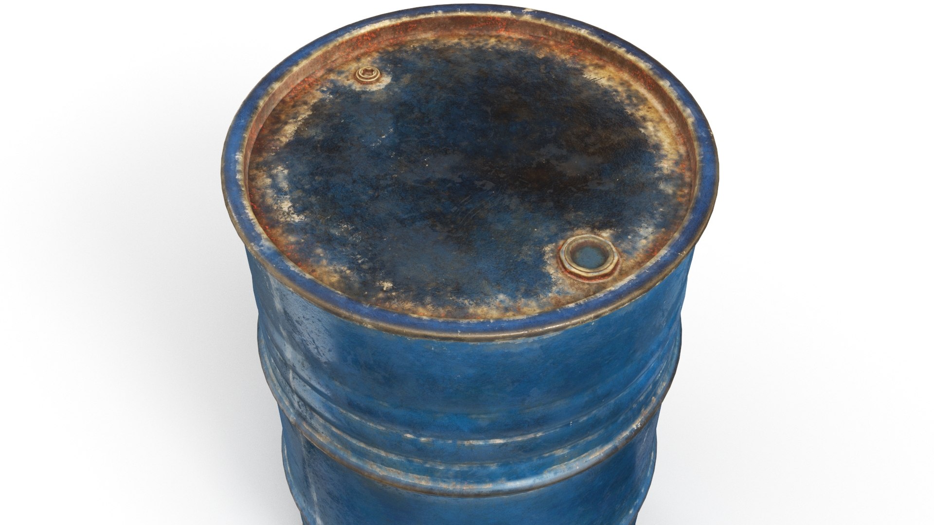 3D Metal Barrel Rusty Blue Model - TurboSquid 1904910