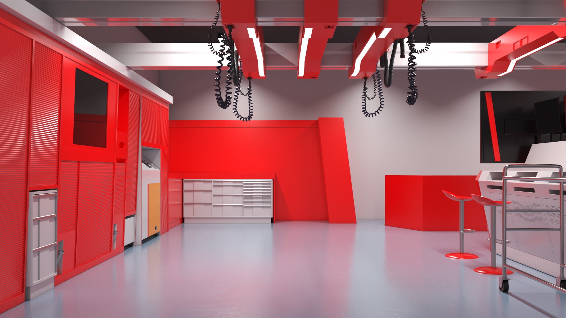 3D Race Car Garage - TurboSquid 2323680