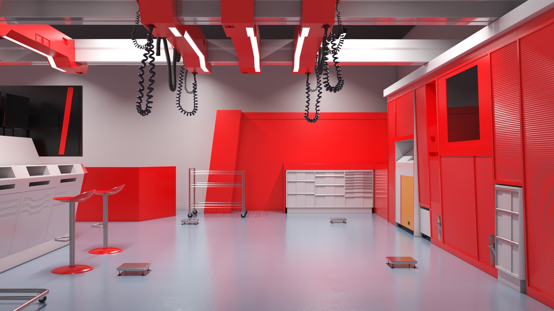 3D Race Car Garage - TurboSquid 2323680