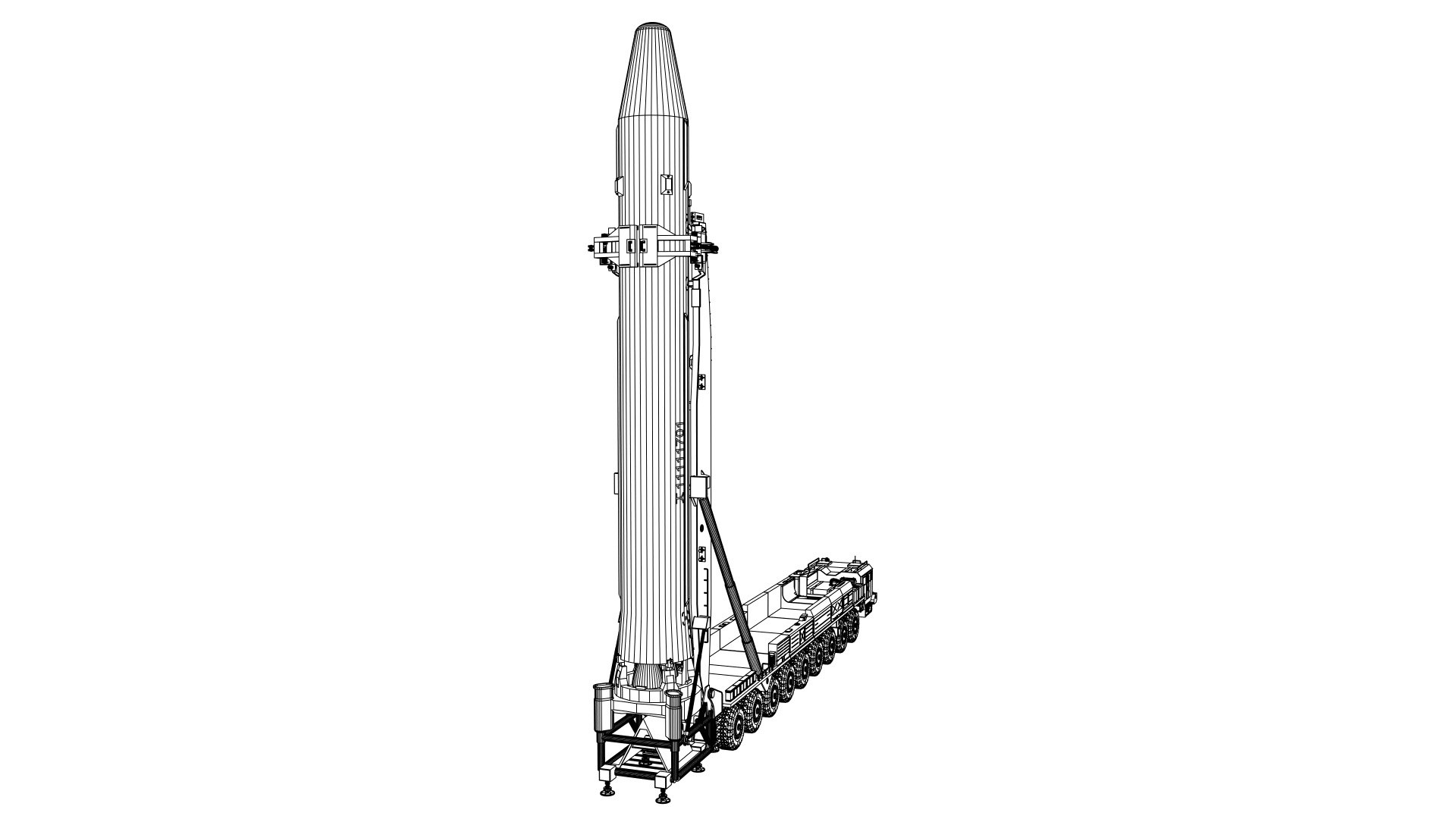 Hwaseong15 Launch Vehicle 3D Model - TurboSquid 2217259