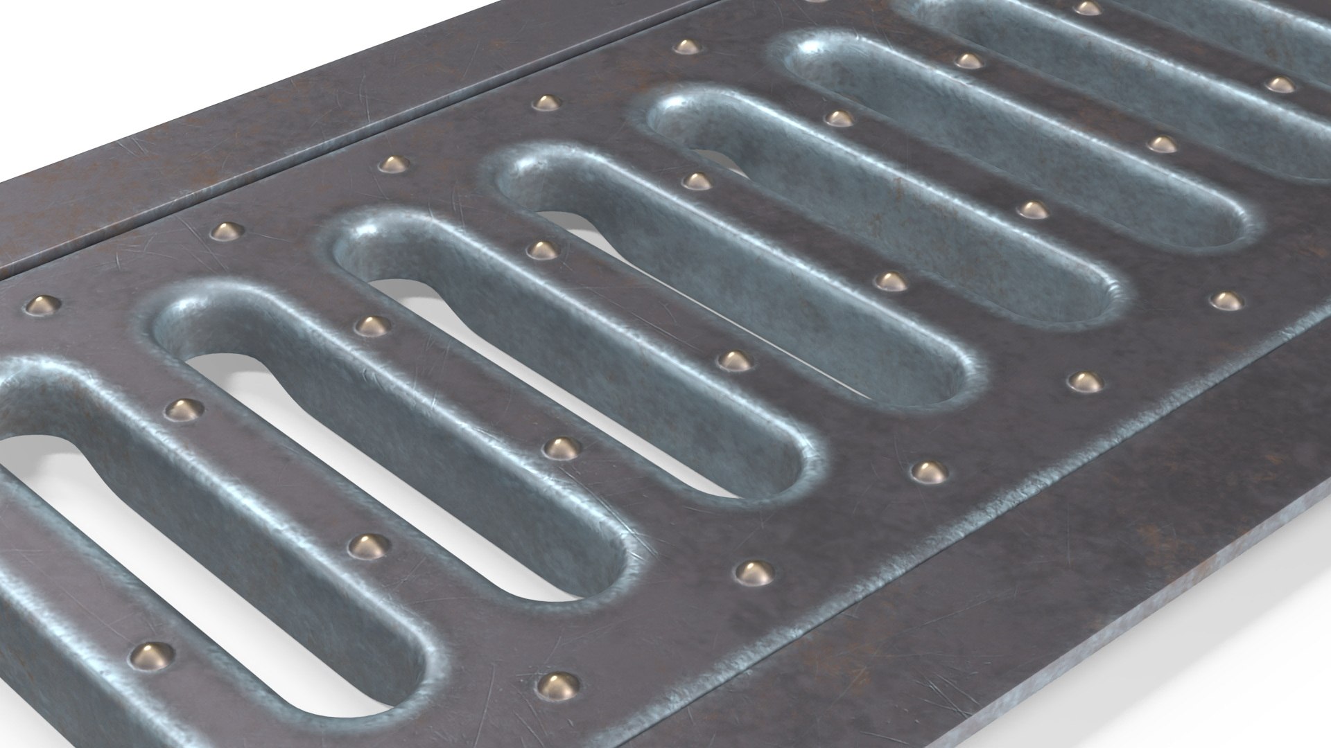 3D Roadside Drain Cover Iron Model - TurboSquid 2282330