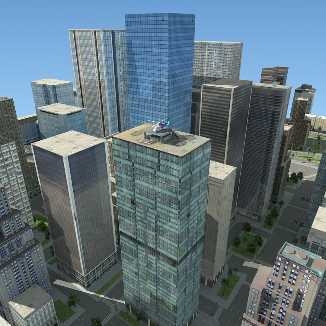 Real Time City Street 3d Max