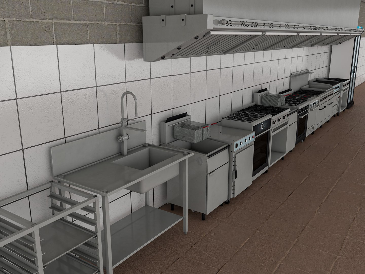 Commercial Kitchen 5 3D - TurboSquid 2094578
