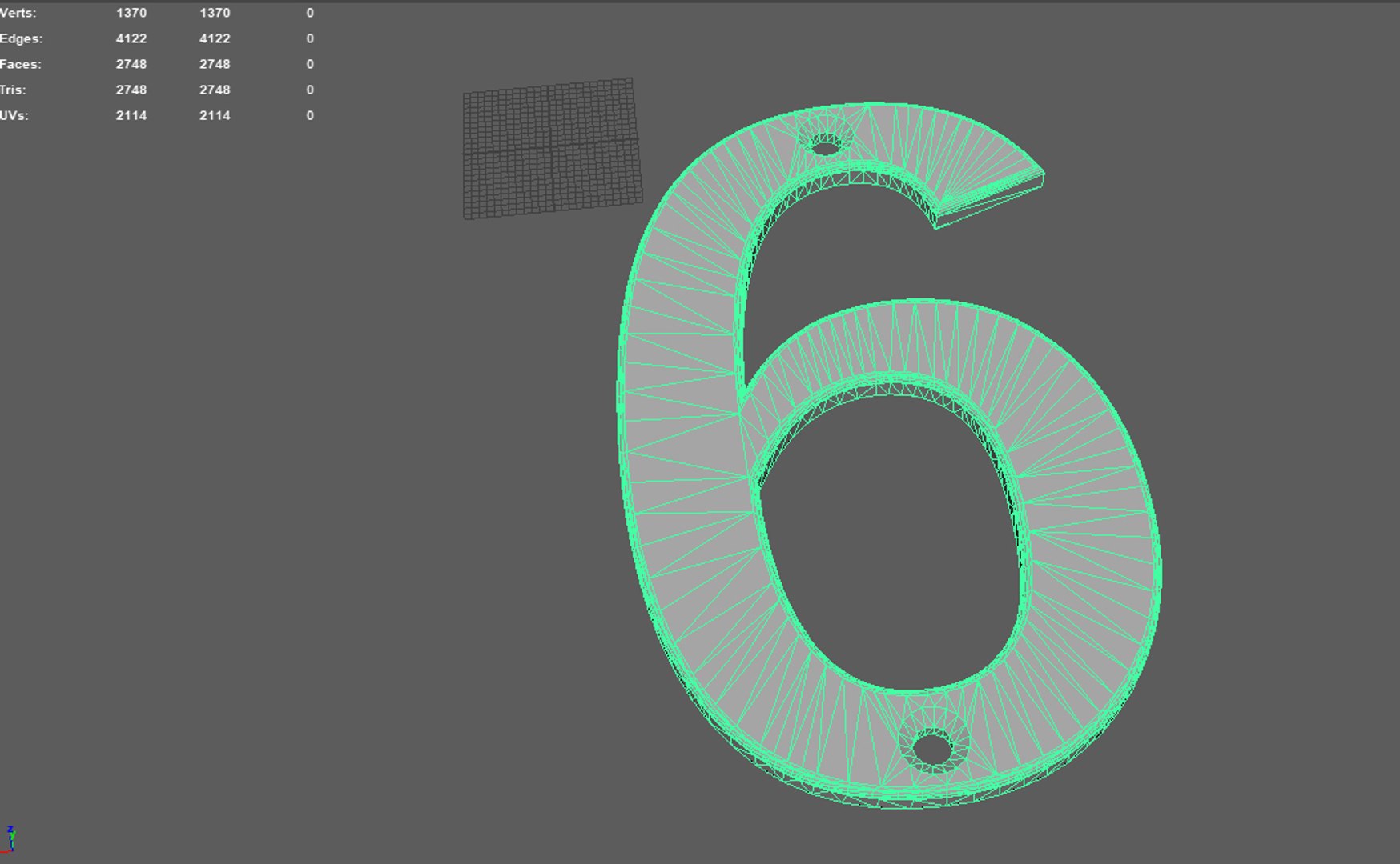 Number 6 3D - TurboSquid 2215536