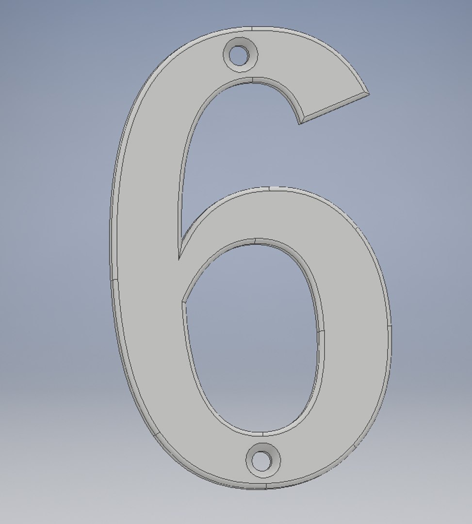 Number 6 3D - TurboSquid 2215536