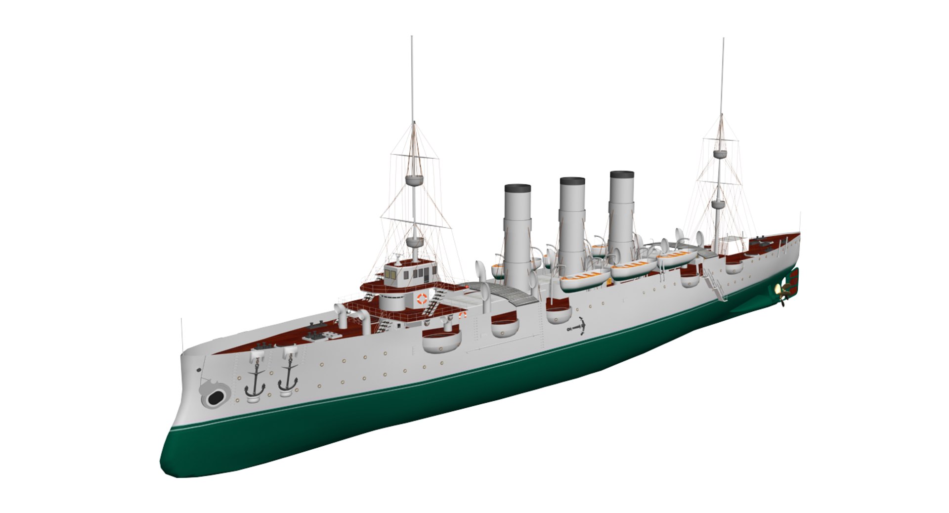 3d Model Aurora Battle Ship