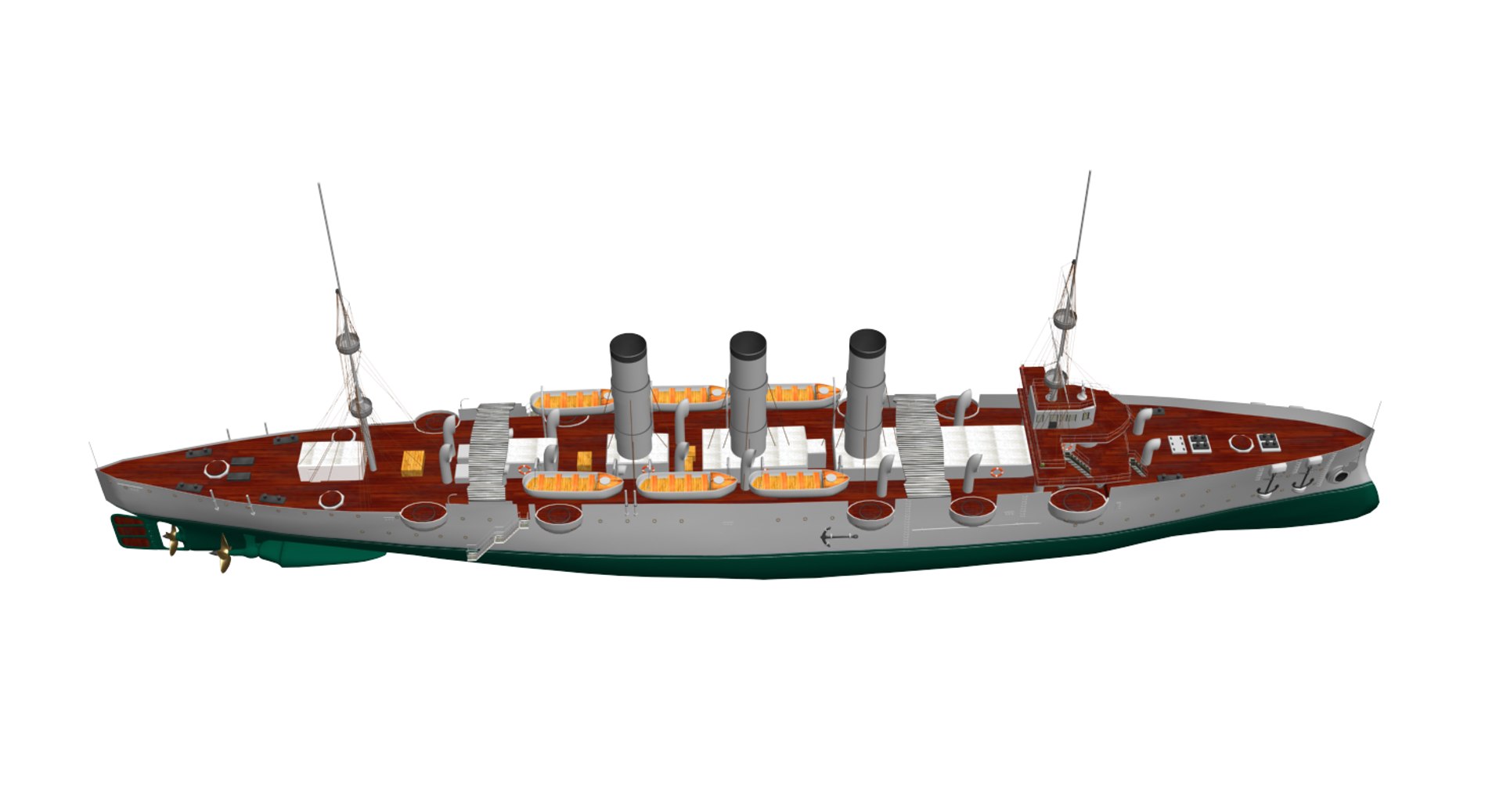 3d Model Aurora Battle Ship