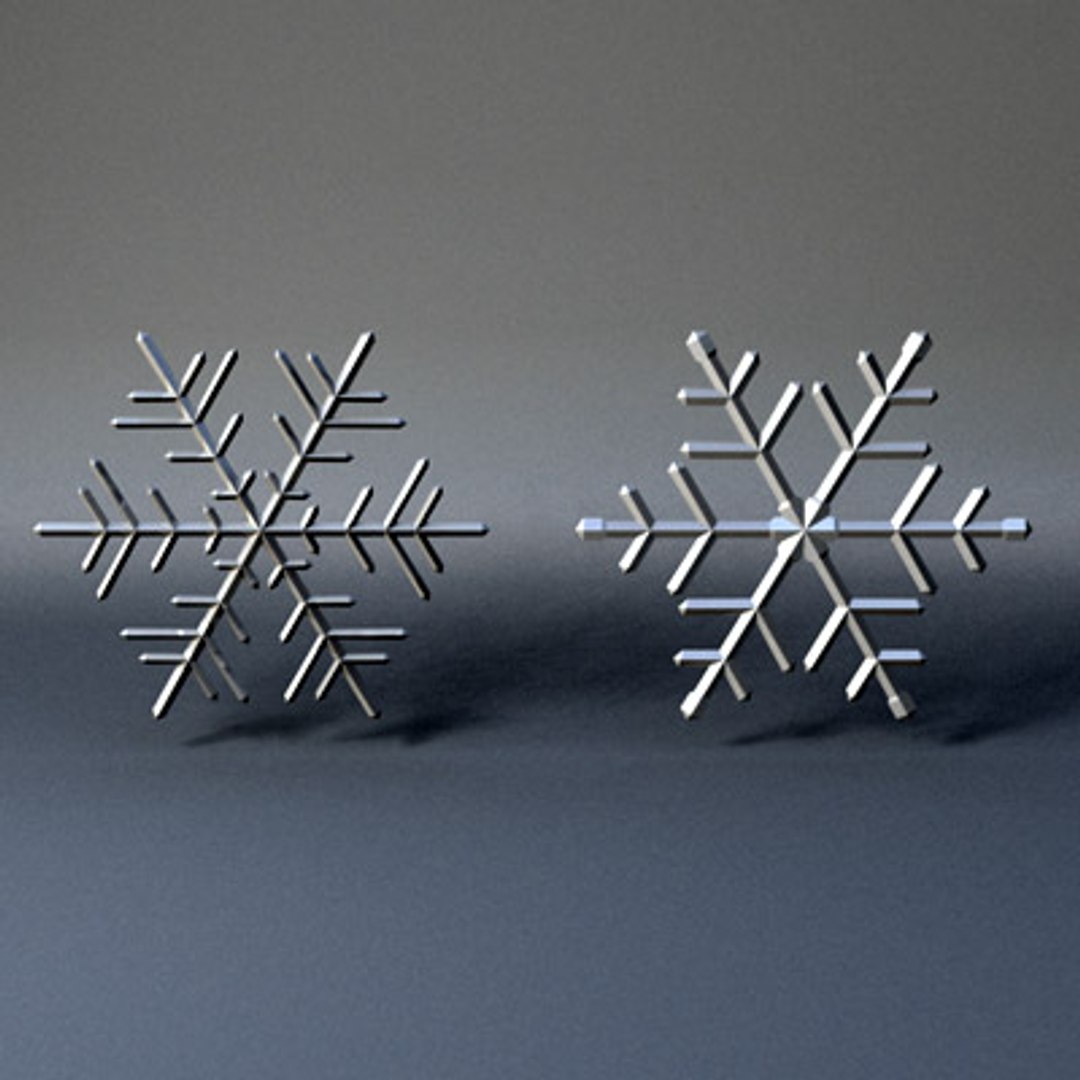 3d snow flakes