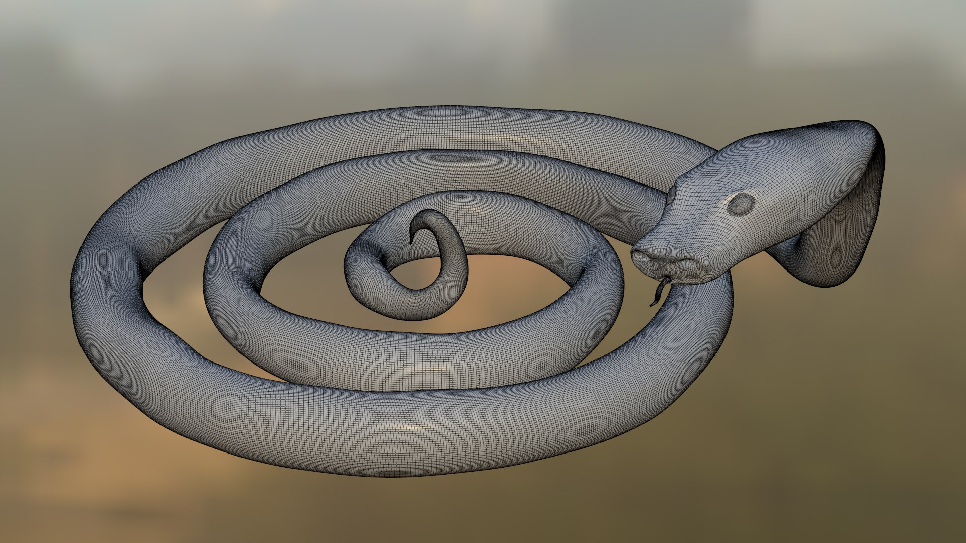 3D 3D Model Of The Snake - TurboSquid 2149266