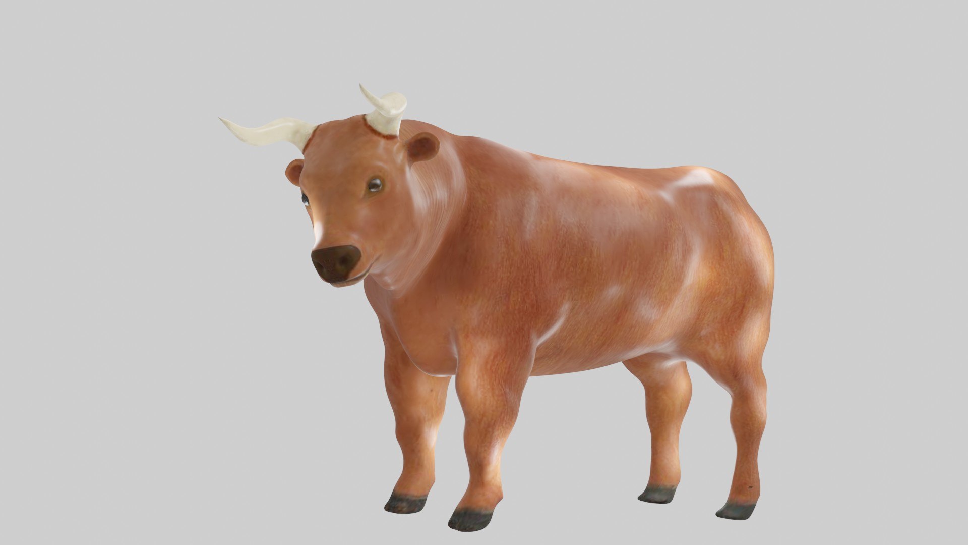 Brown Cow Rigged 3D Model - TurboSquid 1666429