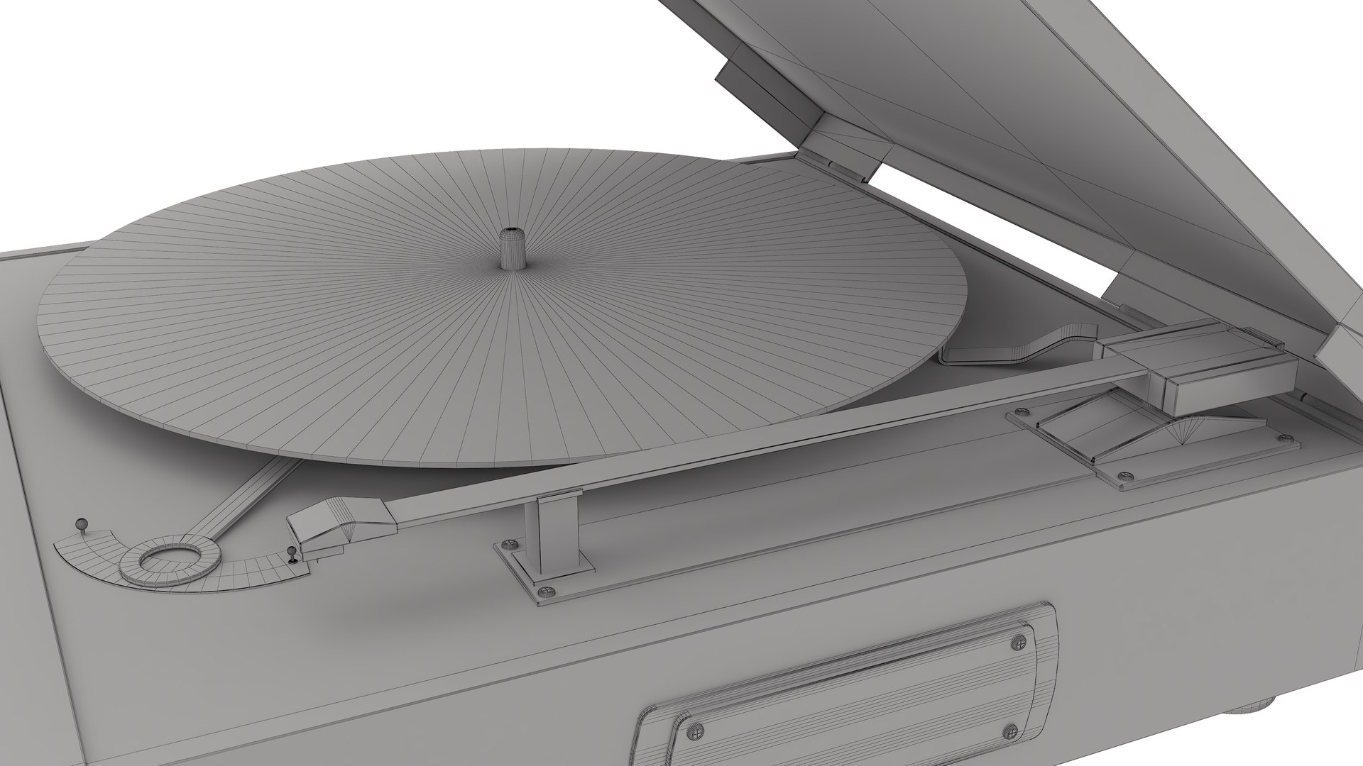 3D Vintage Turntable Model - TurboSquid 2282225