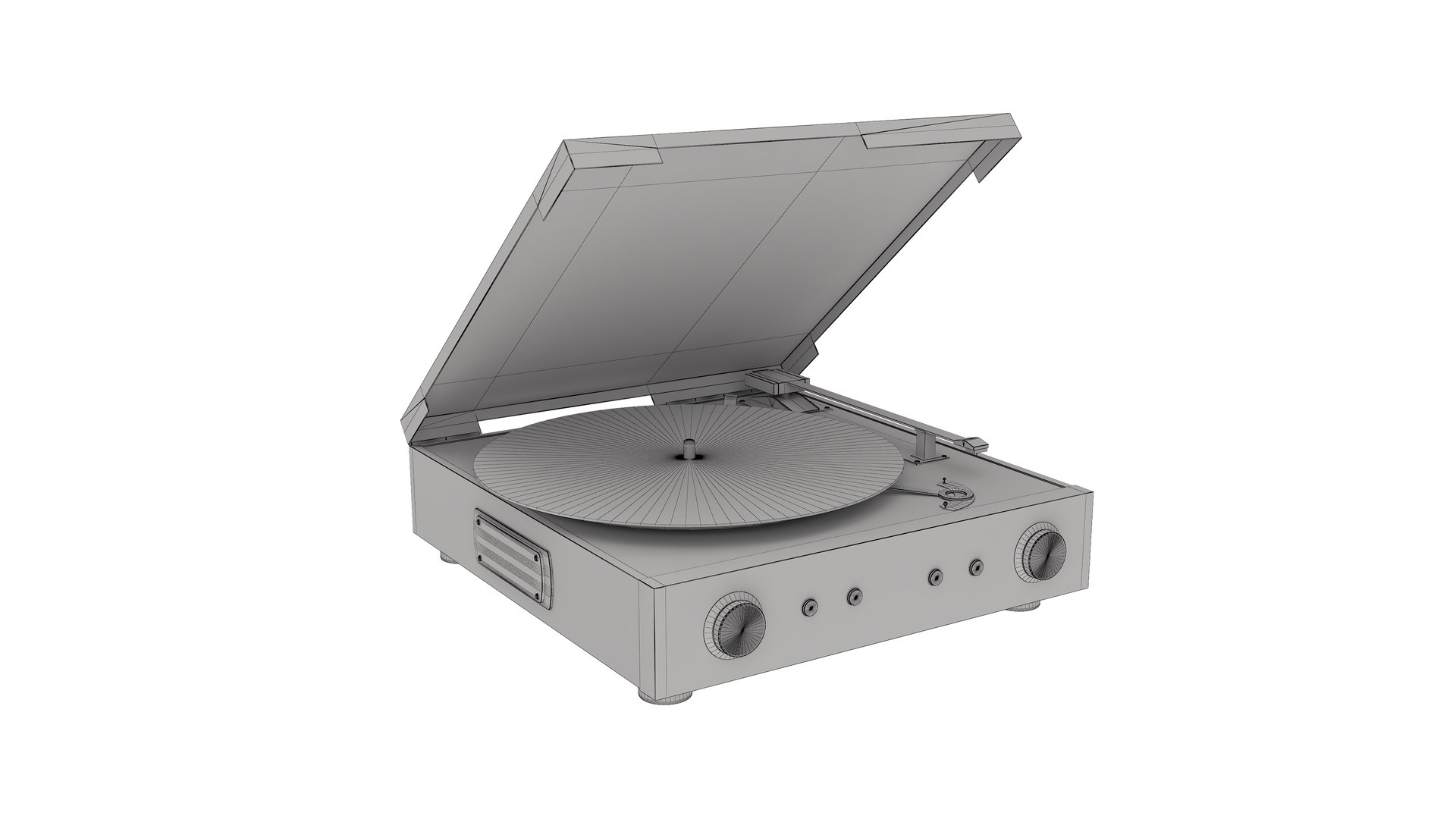 3D Vintage Turntable Model - TurboSquid 2282225