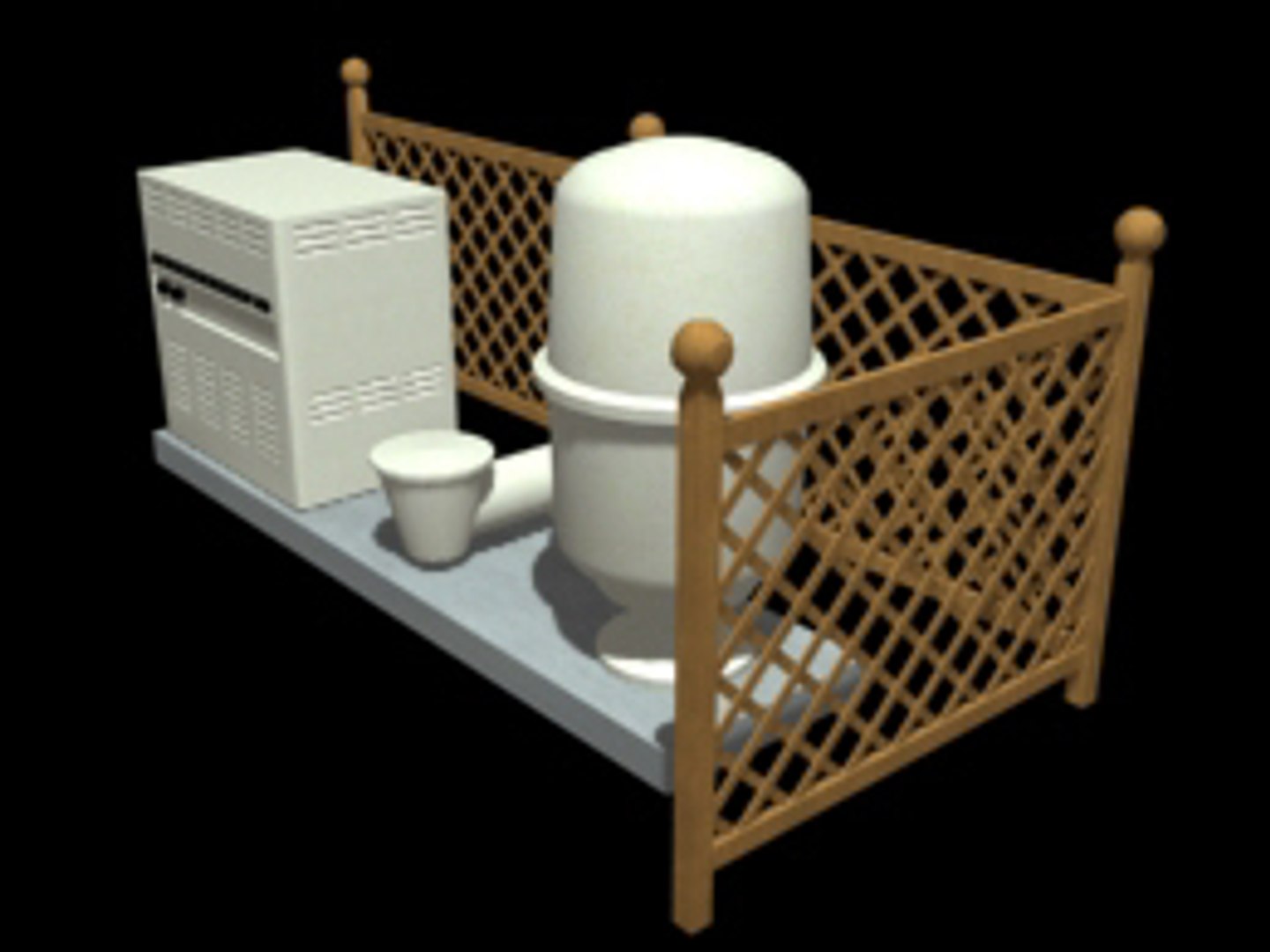 Free Pool Pump Equipment 3d Model