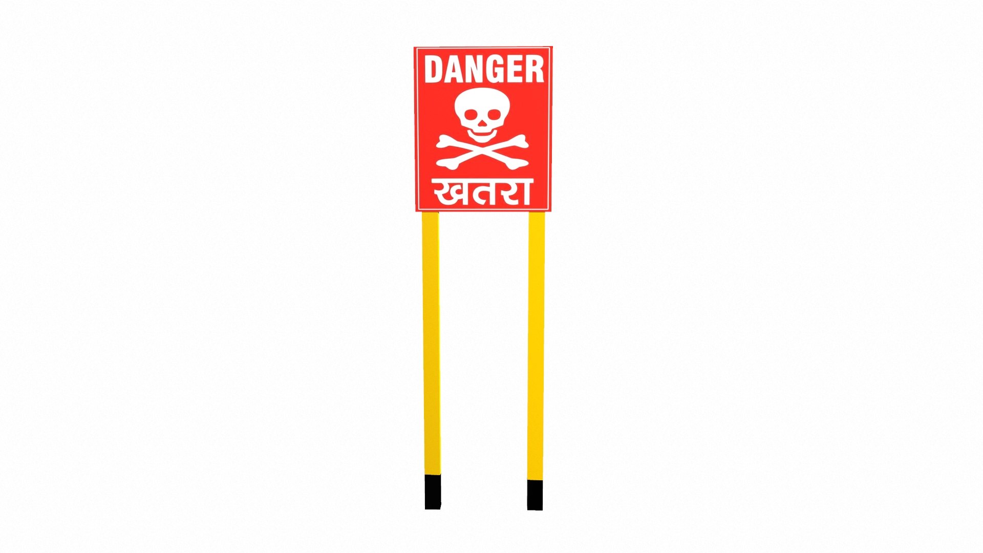 3D Danger Sign Board Model - TurboSquid 2339095