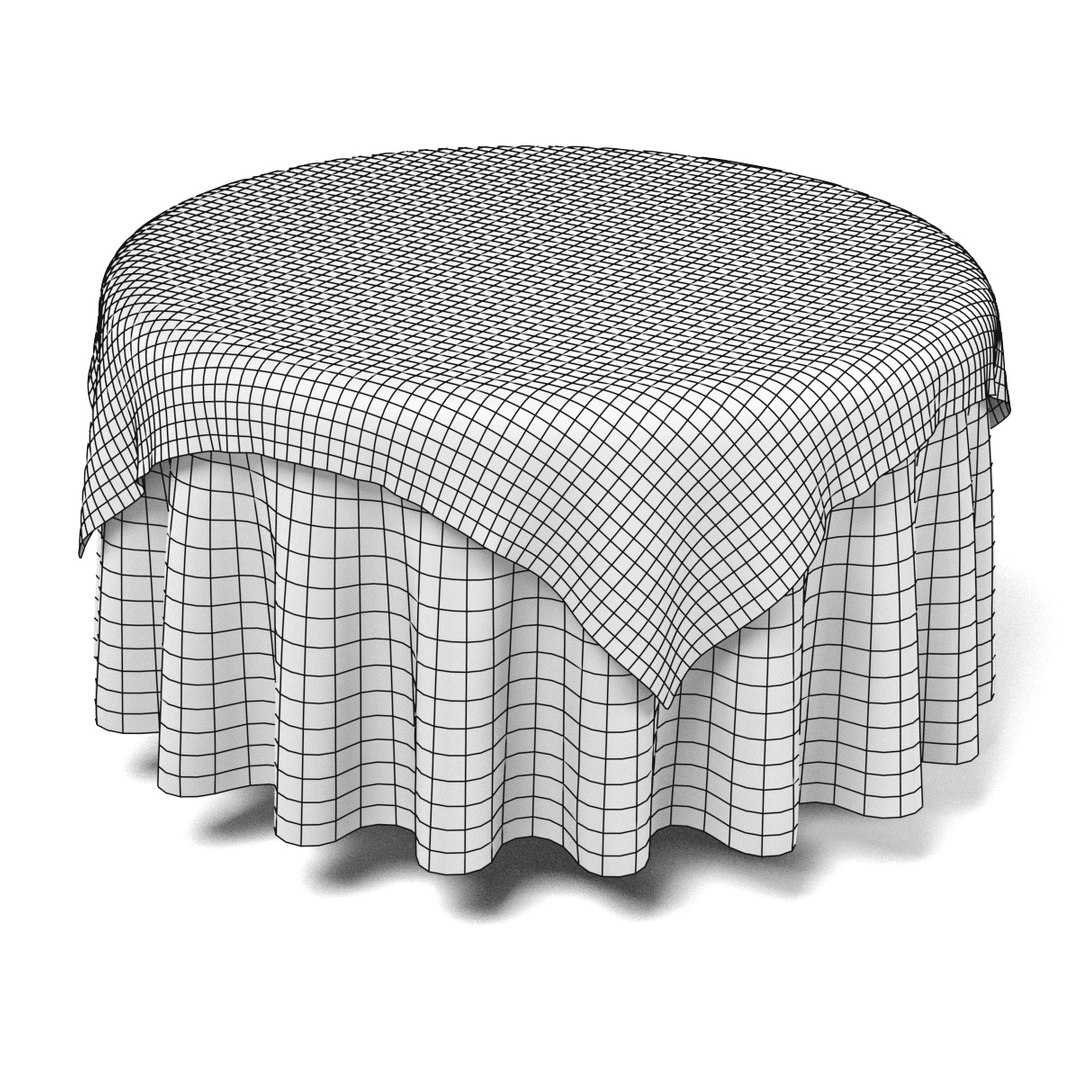 Tableclothes Large Set 3d Model