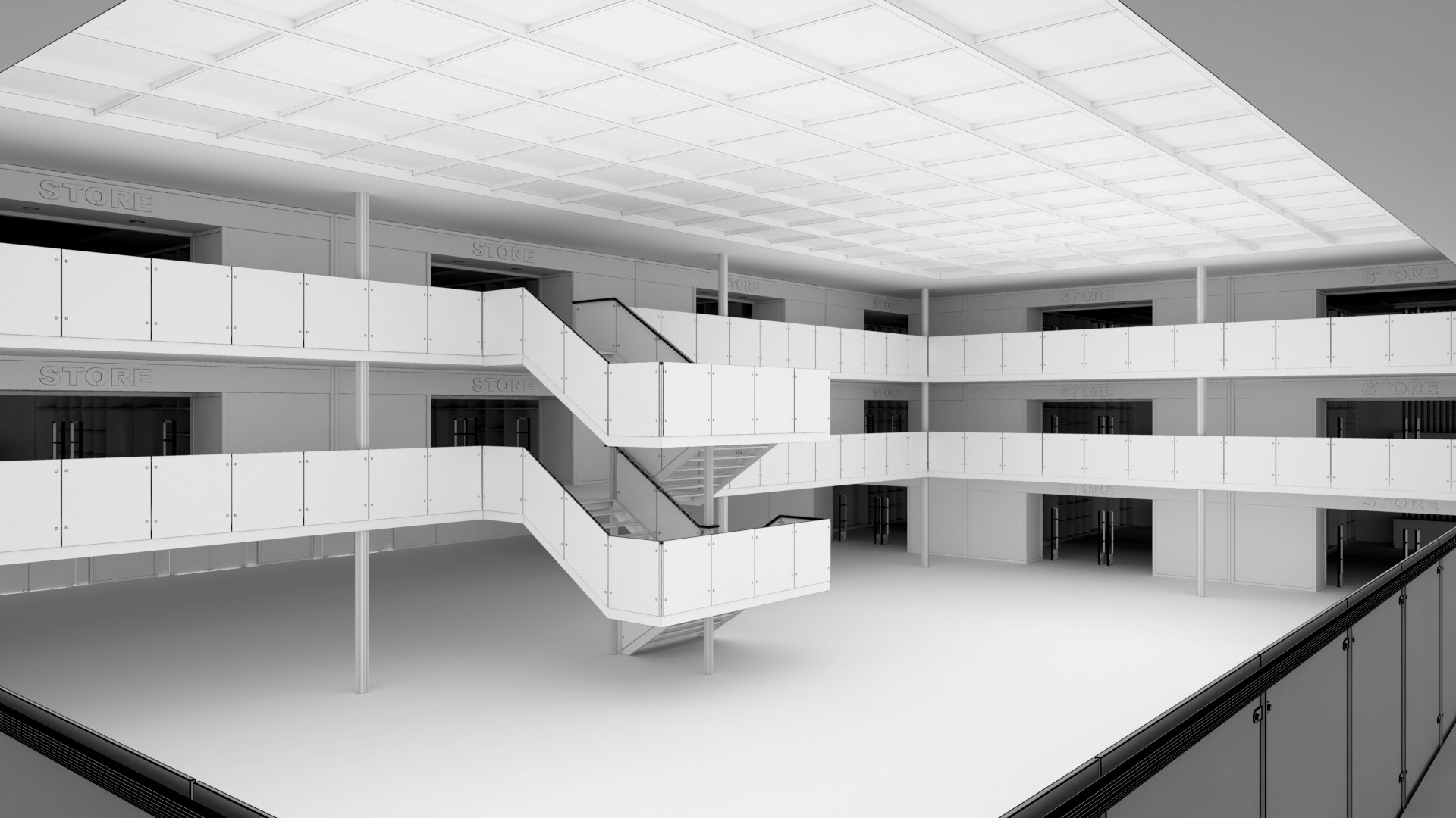 3D Offices and commercial hall Collection - TurboSquid 1826338