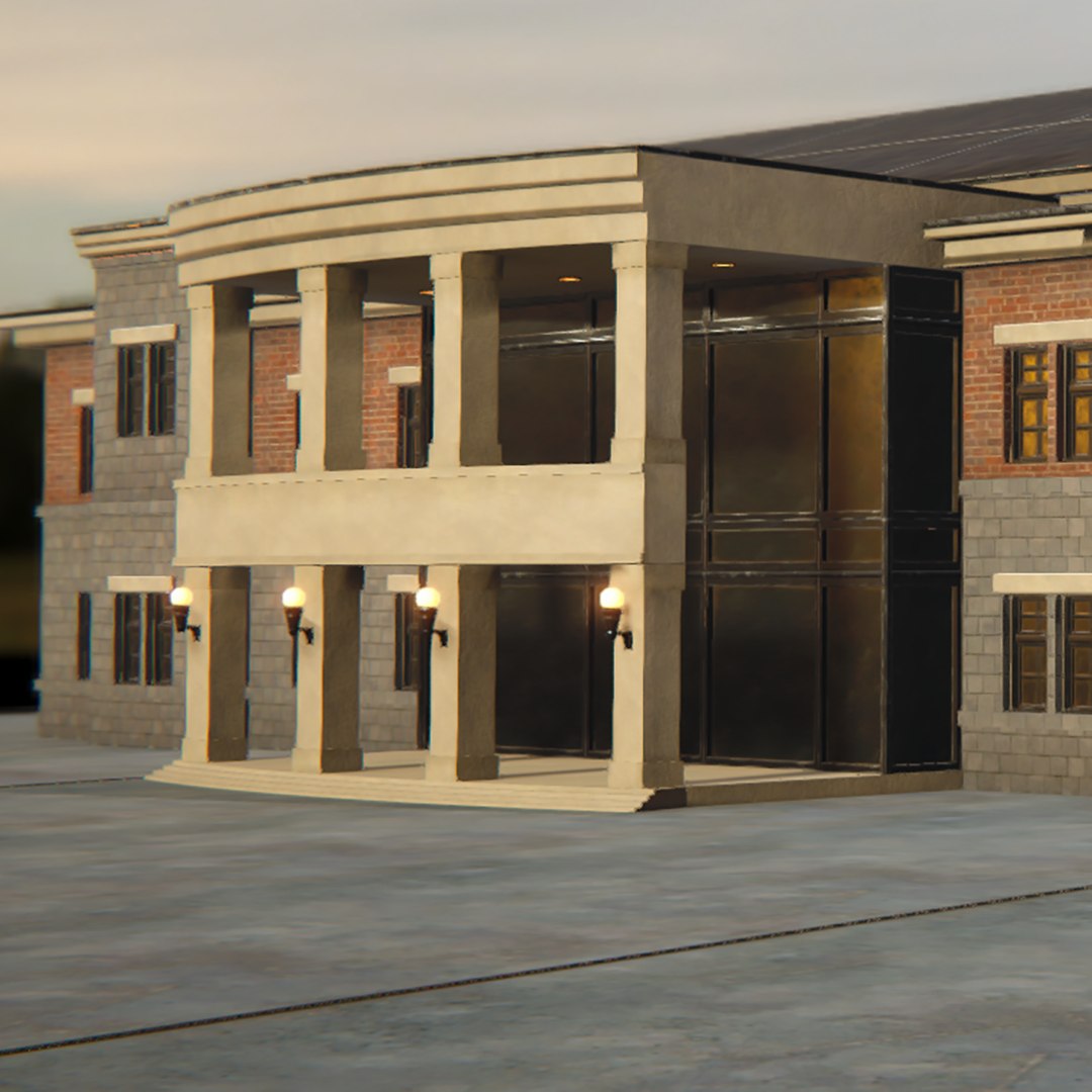 3D Police Station Game Art Low Poly Model - TurboSquid 2244291
