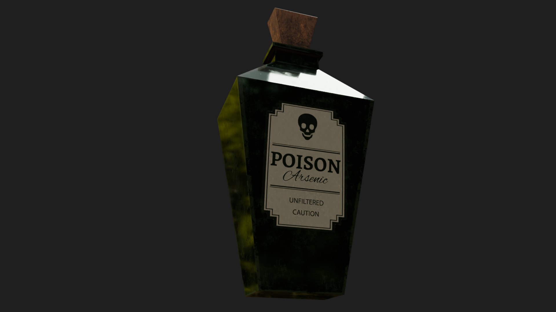Green Poison Bottle - Low Poly 3D Model - TurboSquid 2235356