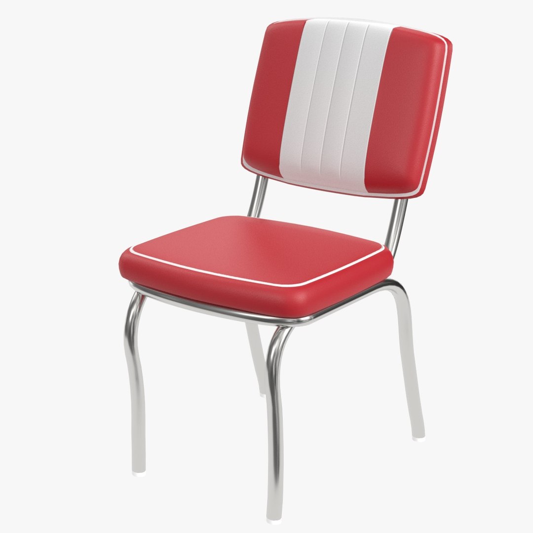 Retro Diner Chair 2 3D Model - TurboSquid 2190218