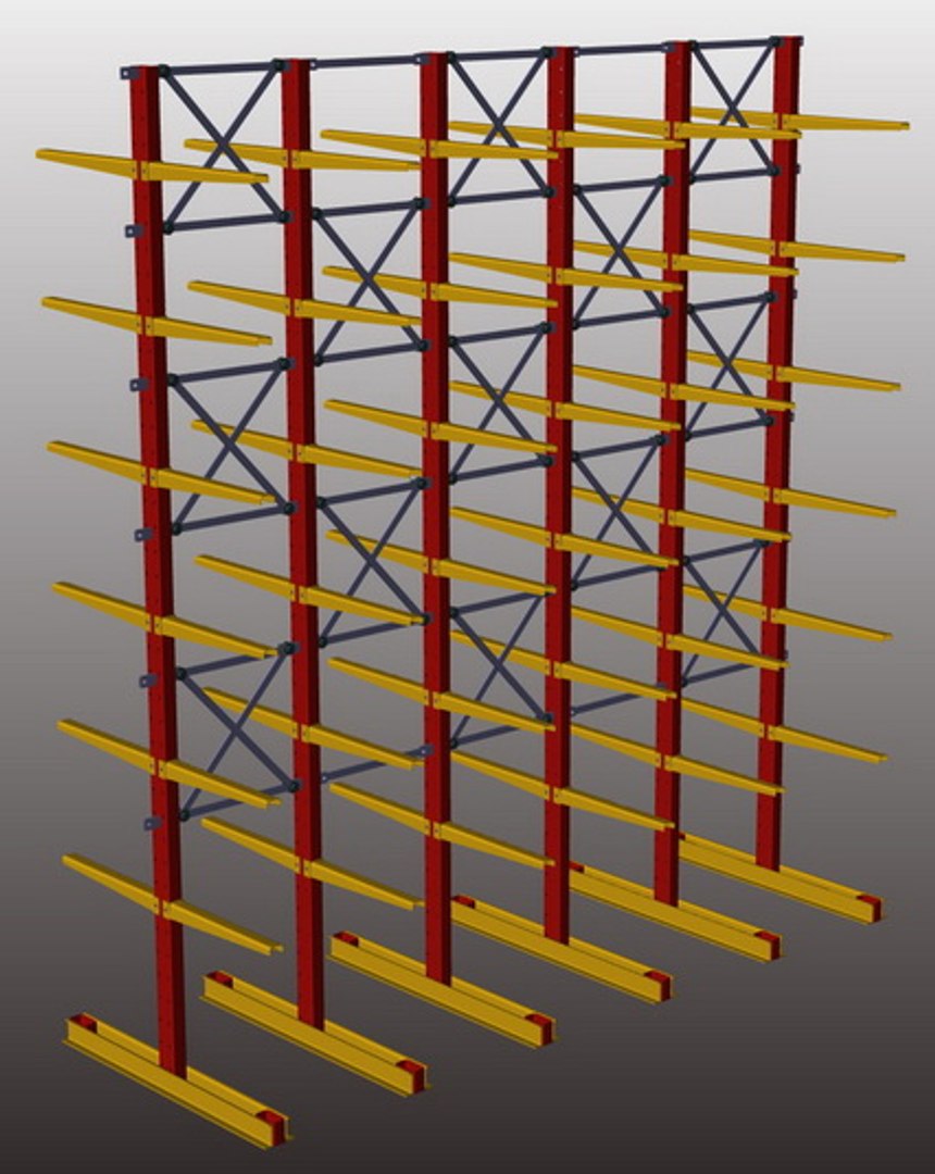 Free Storage Cantilever 3d Model