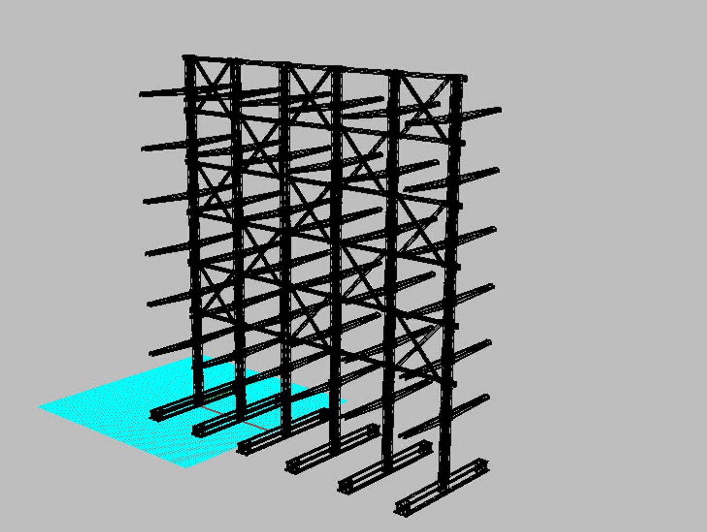 Free Storage Cantilever 3d Model