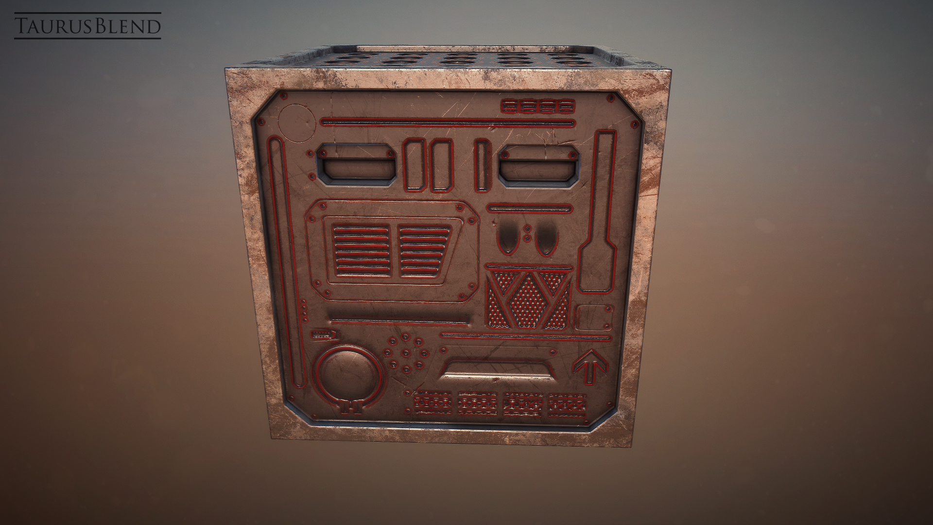 3d Futuristic Steel Crate