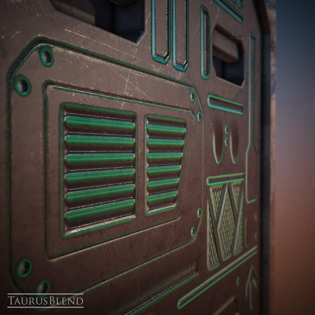3d Futuristic Steel Crate