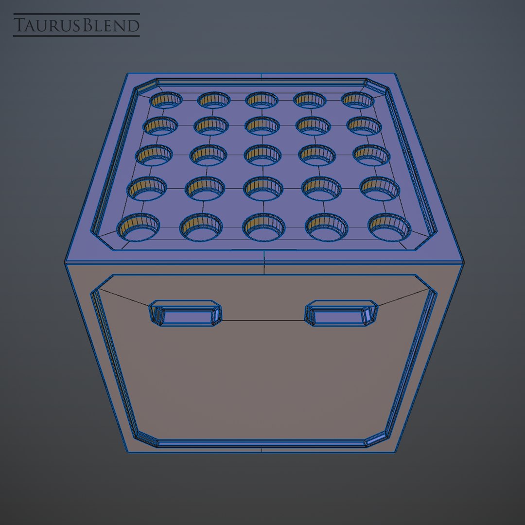 3d Futuristic Steel Crate