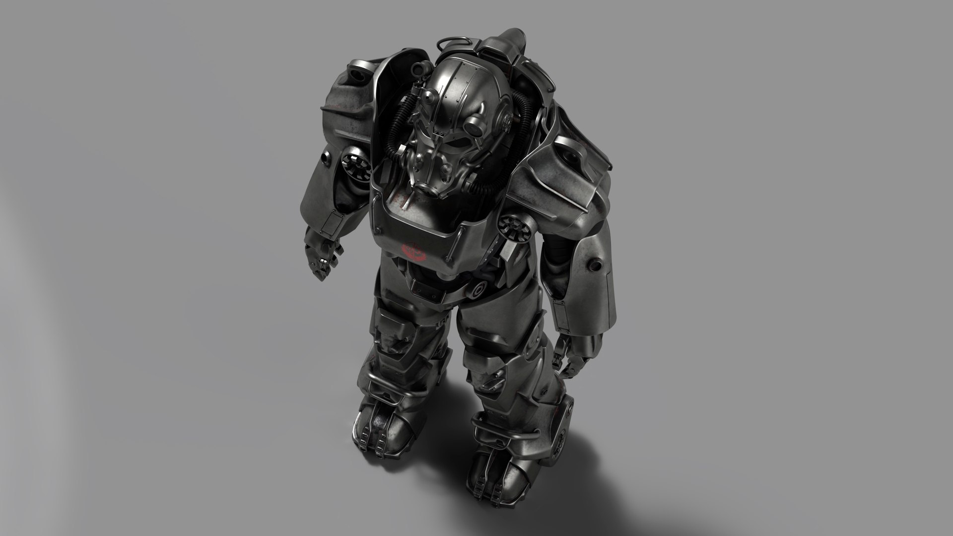 Fallout Power Armor T 60 With Rifle 3D Model - TurboSquid 2252130