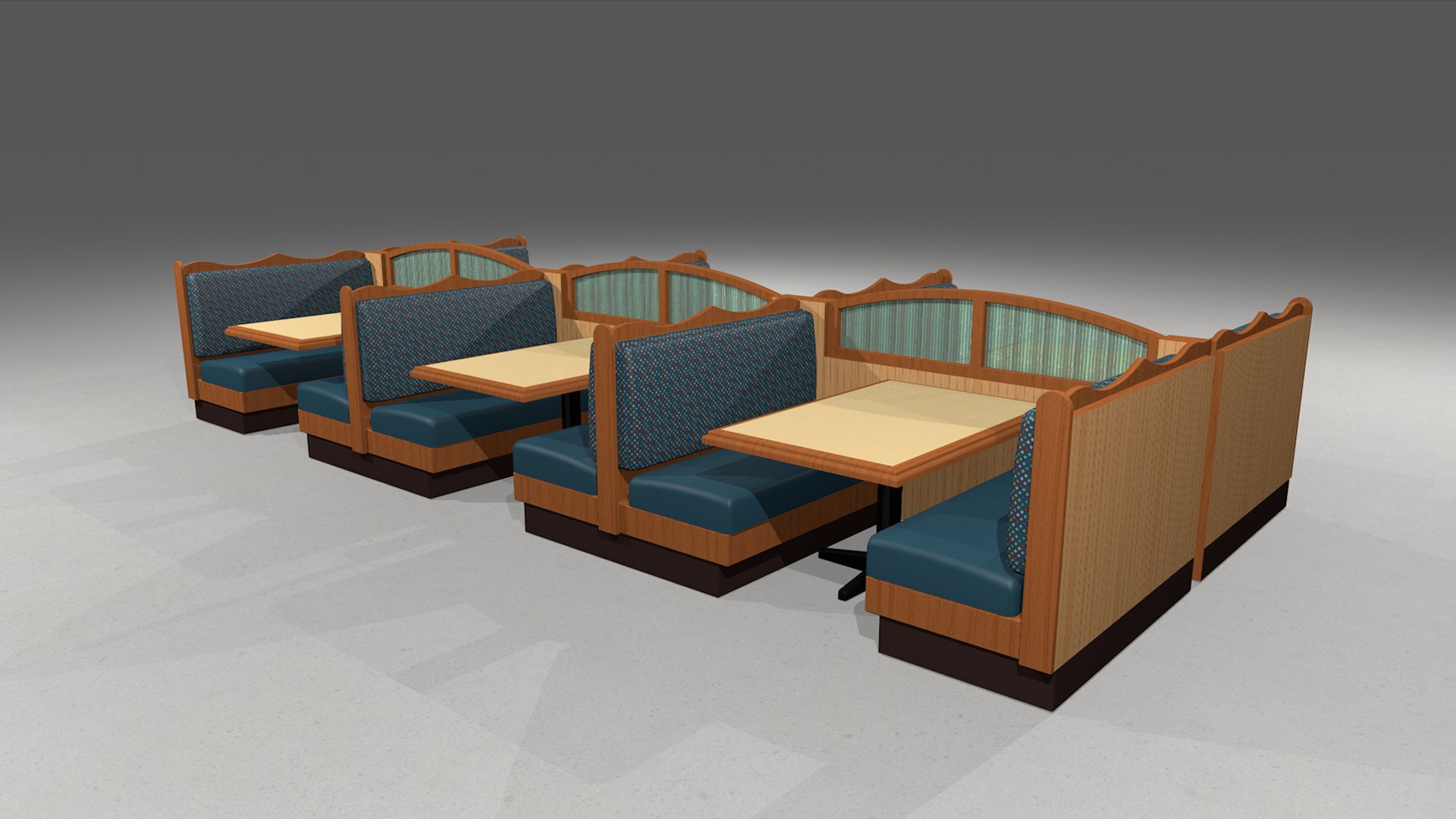 Restaurant Booths And Tables 3D - TurboSquid 2254334