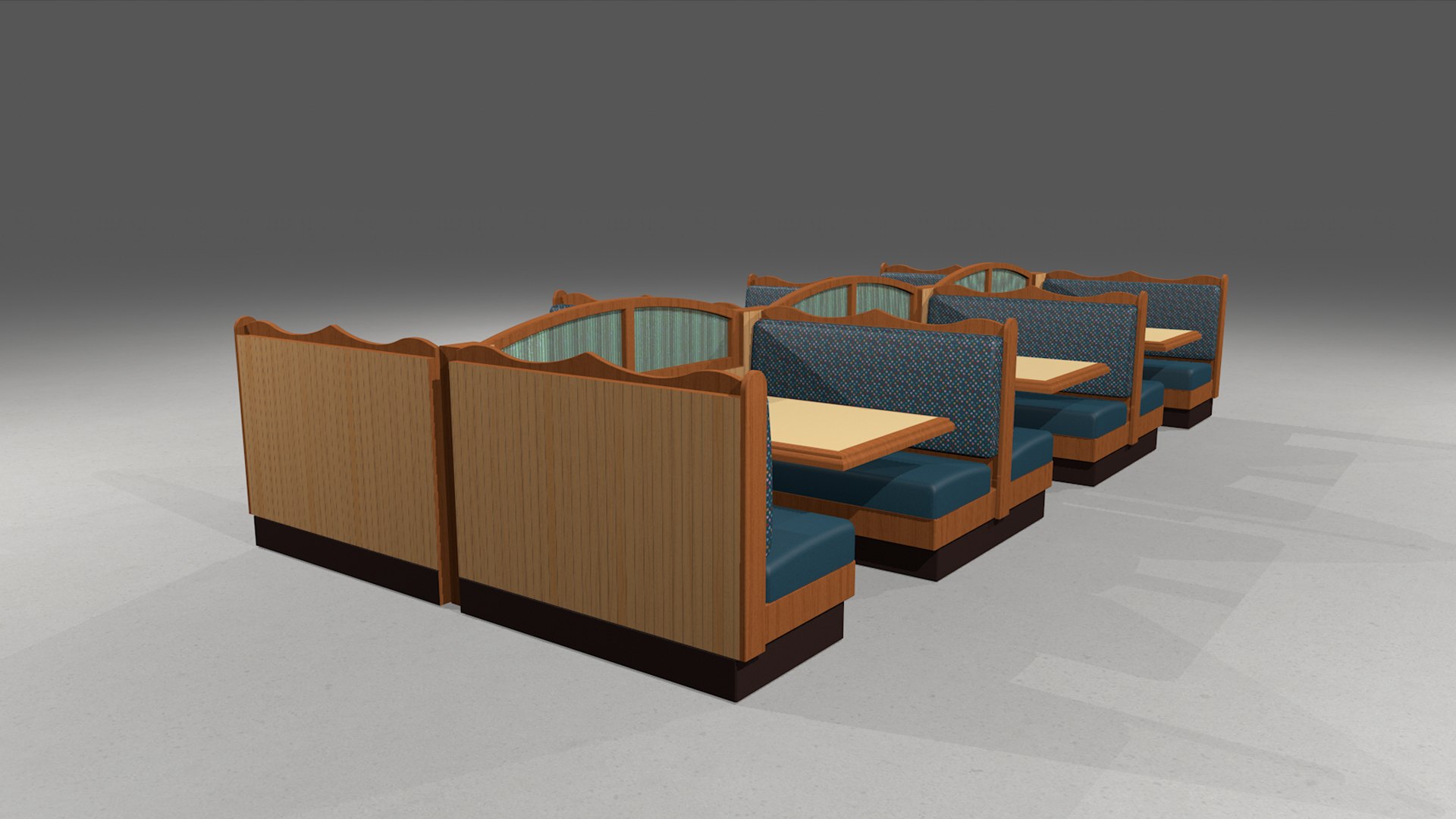Restaurant Booths And Tables 3D - TurboSquid 2254334