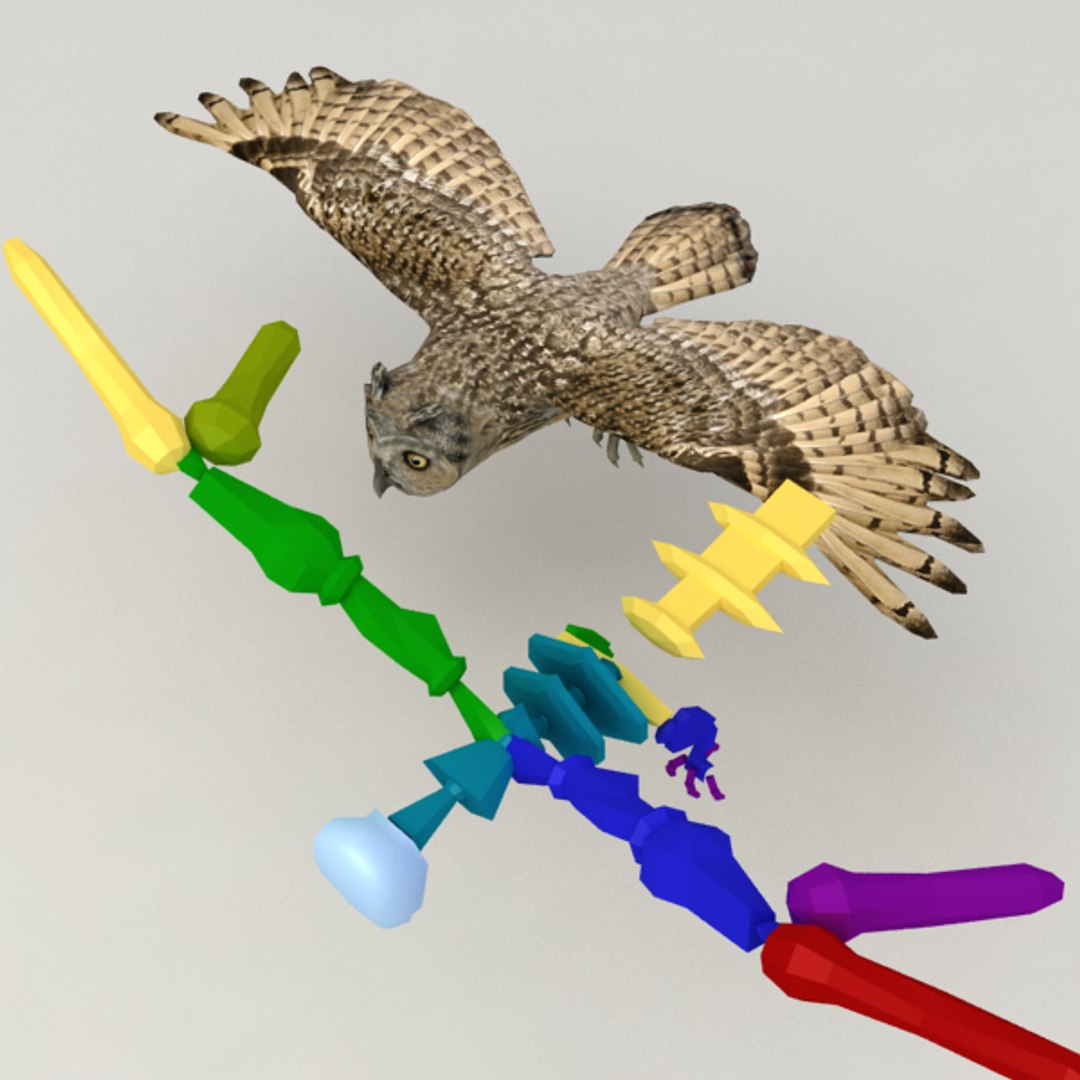 3d Rigged Owl Model
