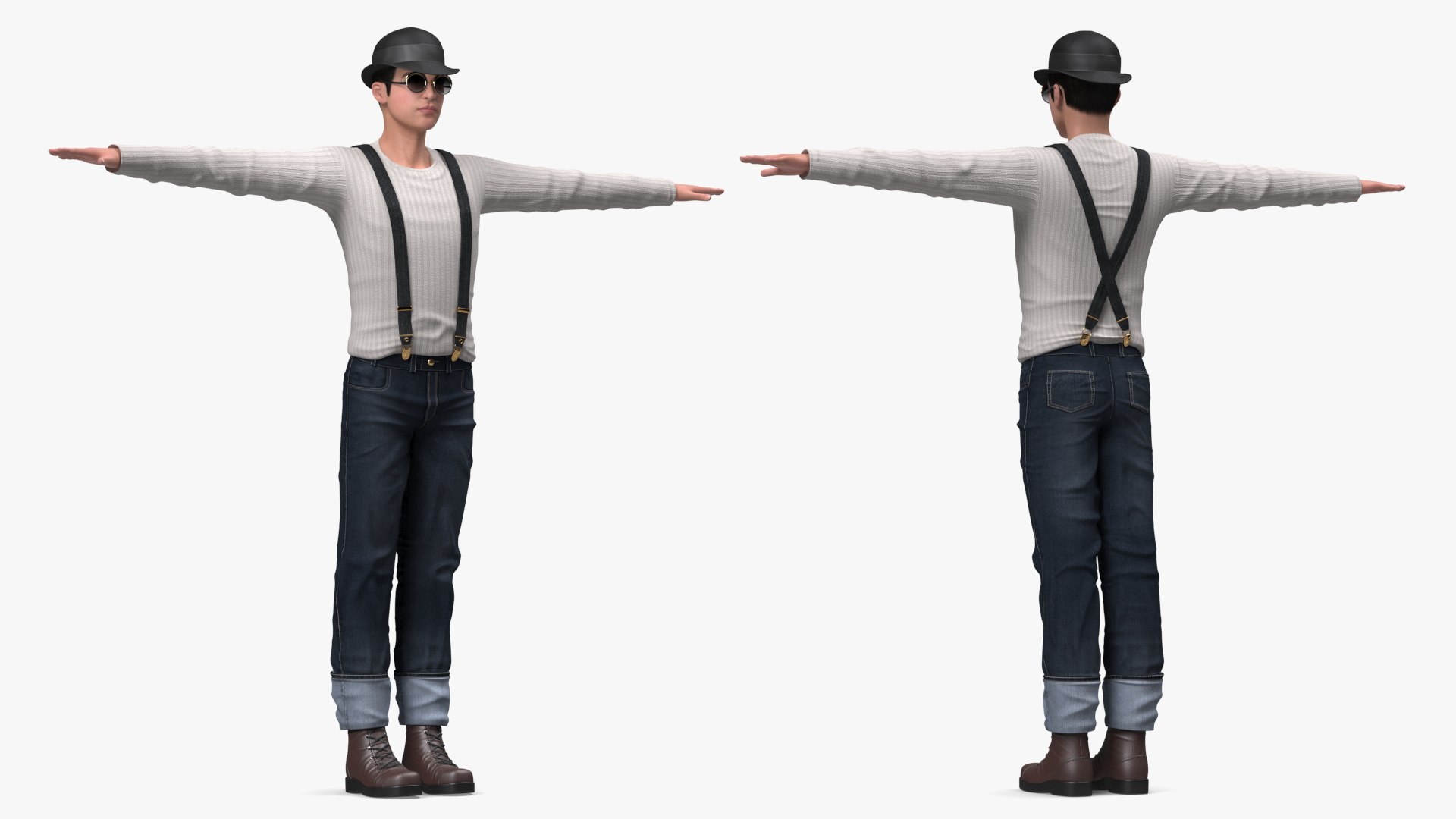 3D model Fashionable Chinese Man T-Pose - TurboSquid 1865753