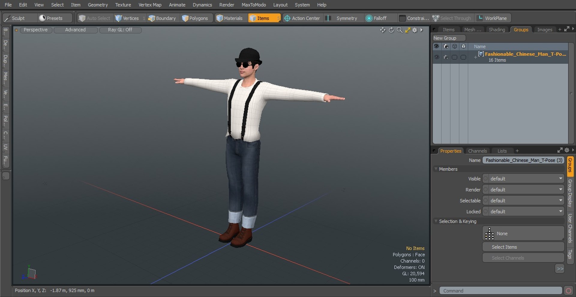 3D model Fashionable Chinese Man T-Pose - TurboSquid 1865753