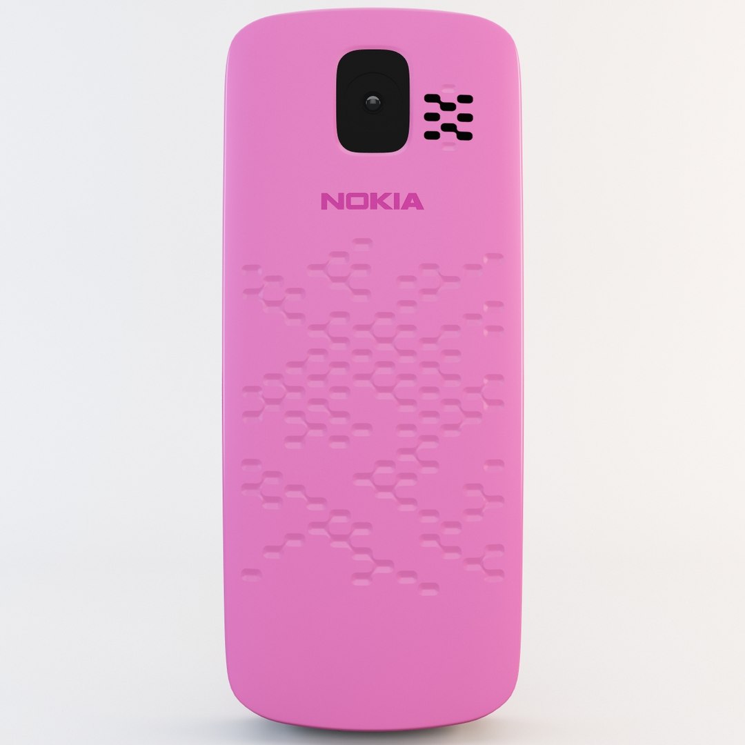 pink nokia 110 cellphone 3d obj