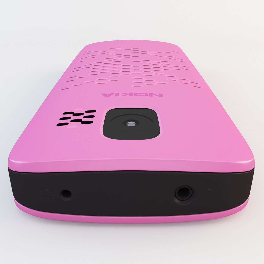 pink nokia 110 cellphone 3d obj