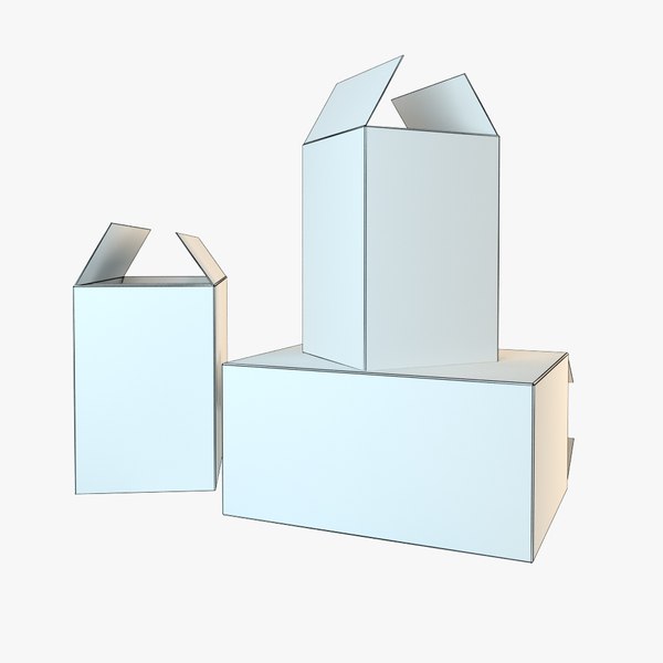 3d model box board carton