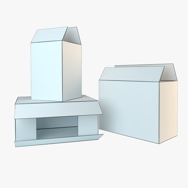 3d model box board carton