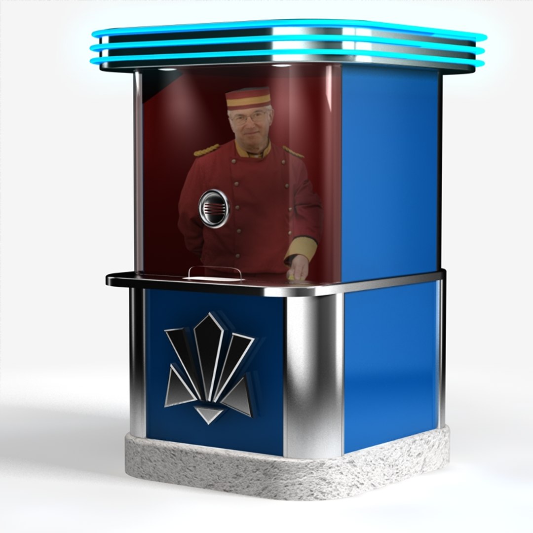 3d C4d Ticket Booth